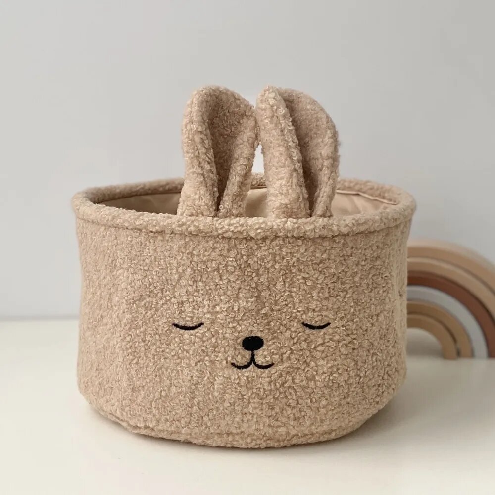 Корзина для игрушек длина 25 см, ширина 25 см, высота 15 см 1 шт, хлопок, светло-коричневый
