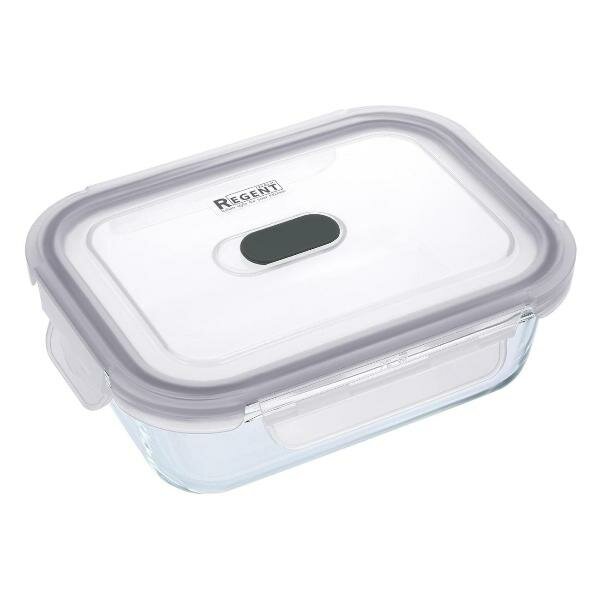 Контейнер для продуктов стеклянный 0.4л. REGENT inox Desco