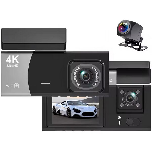 VIGO Видеорегистратор VIGO DRIVE Trio Vision 4K WiFi/3CH