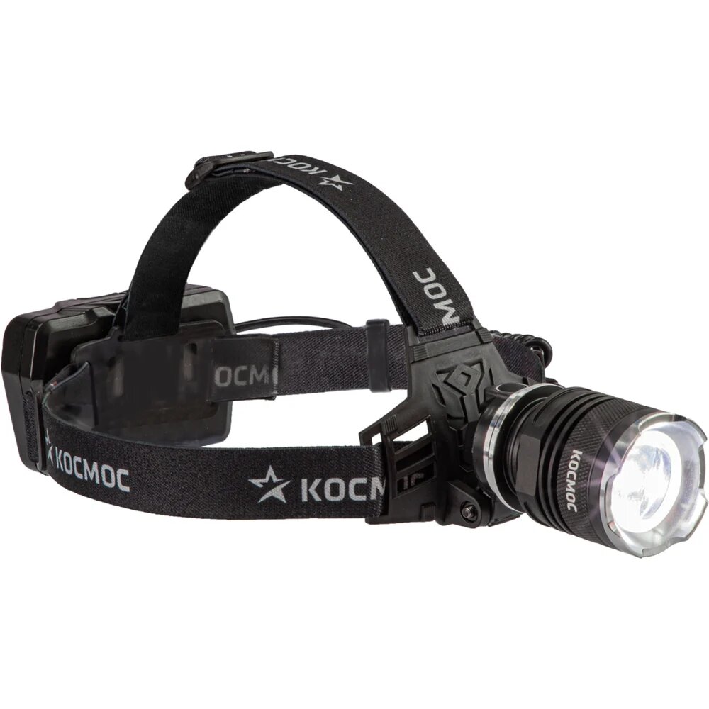 Налобный фонарь космос KOC853Lit, 10Вт, 800лм, IPX6, 6ч работы, черный