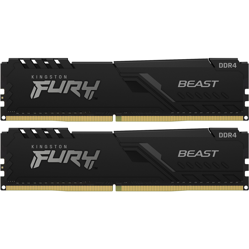 Оперативная память Kingston FURY Beast Black, 32 ГБ DDR4, 3600 MT/s, CL18, Kit of 2