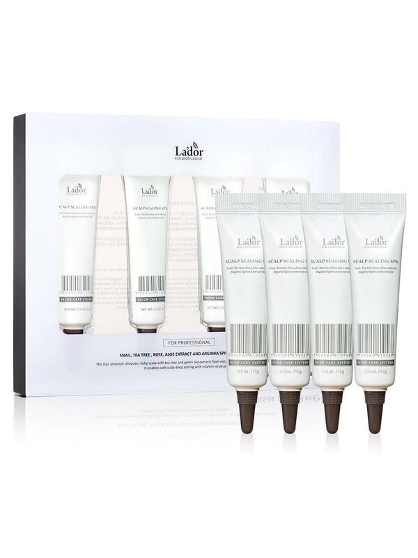 Lador Сыворотка-пилинг для очищения кожи головы Scalp Scaling Spa, 4*15 г
