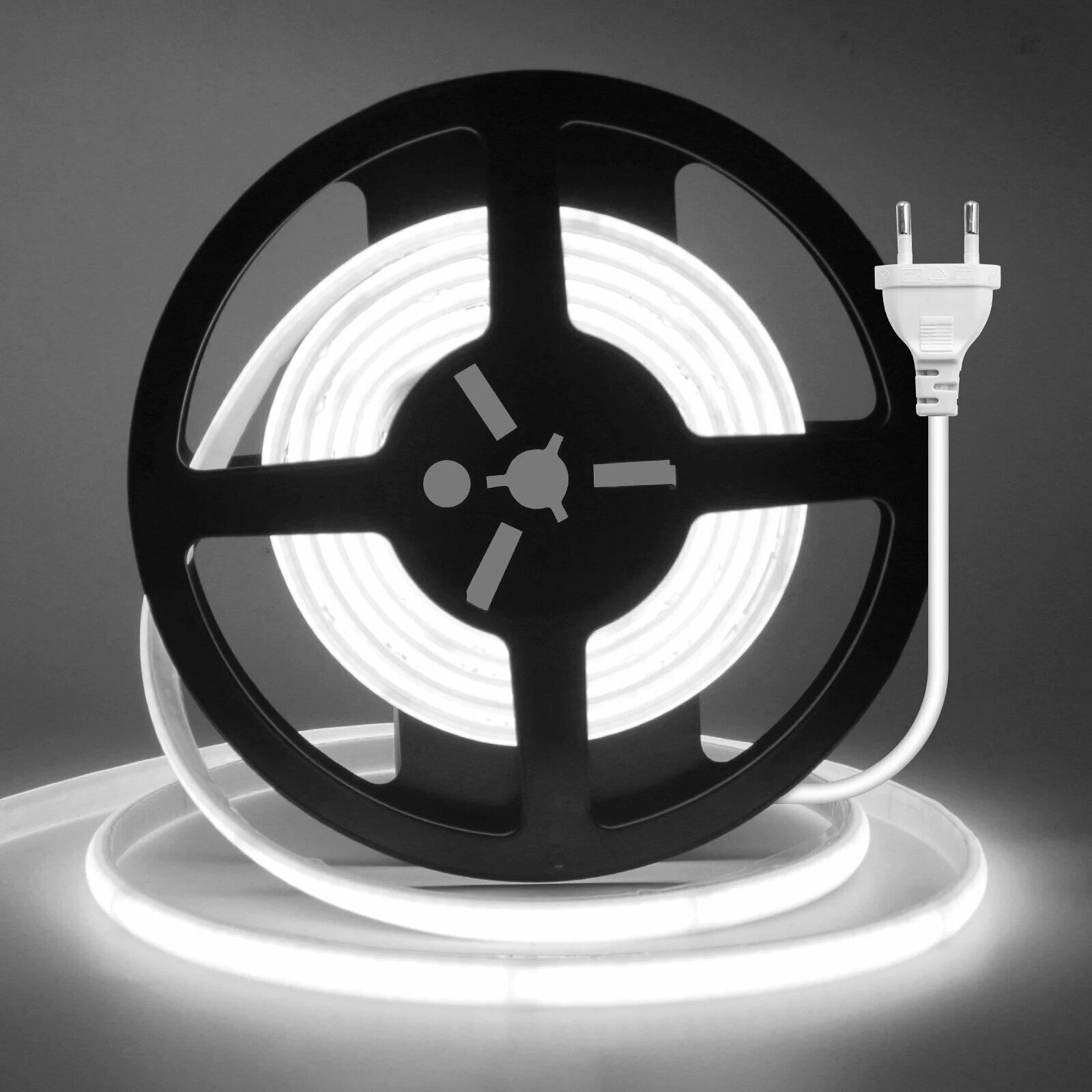 Светодиодная лента XUNATA COB, белый, 3м, EU Plug