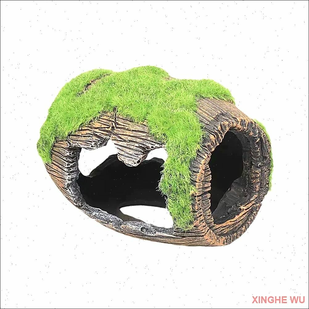 Декор для аквариума в виде разбитой бочки, укрытие для рыбок, домик для цихлид и петушков, размер большой