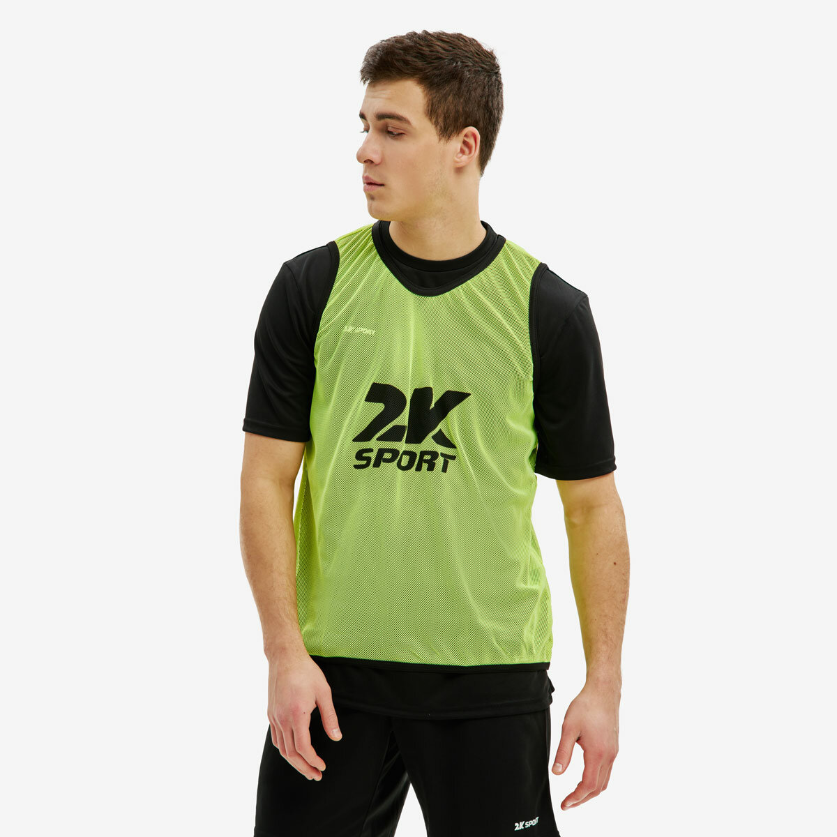 Манишка 2K Sport Optimal, 120709, неоновый желтый, medium