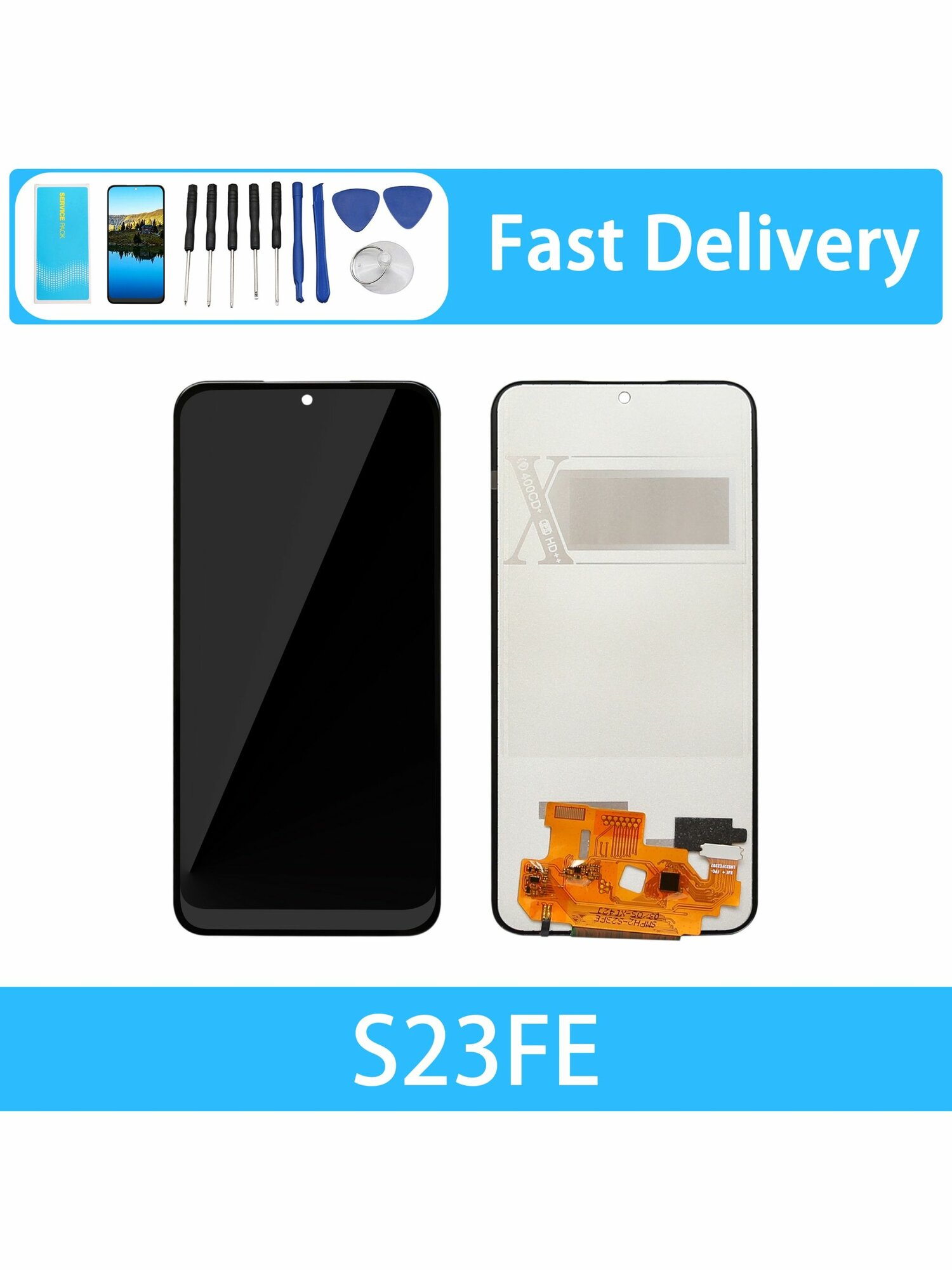 Дисплей для Samsung Galaxy S23 FE (без рамки), TFT LCD, 6.4", 720x1600, яркость 380 нит