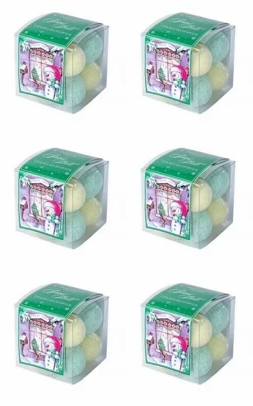 Laboratory KATRIN Набор шипучей соли "Snow Balls" Сказка на пороге, 8х20 г, 6 уп.