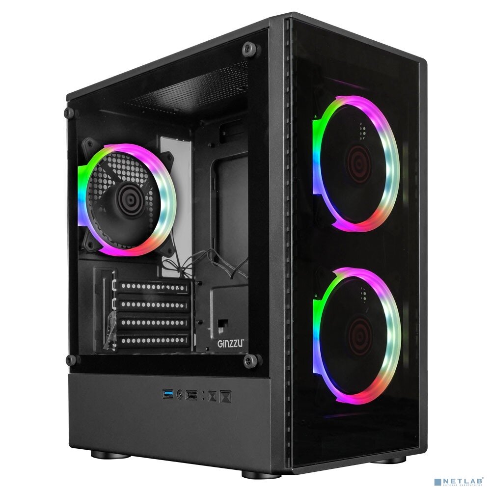 Ginzzu CL406 mATX FAN 3*12 FRGB (12RR4)