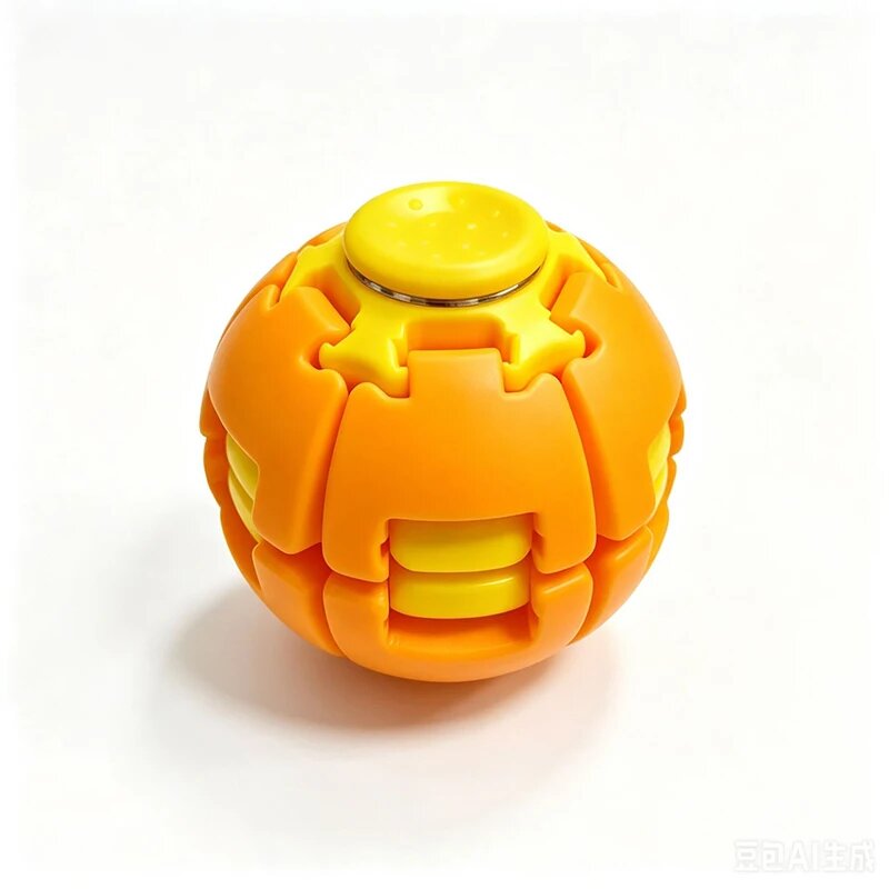 3D-игрушка-антистресс «Шестеренка» Оранжевый, Yellow