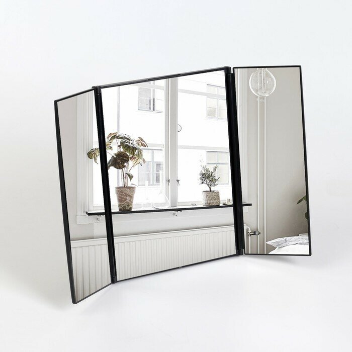 Зеркало настольное, зеркальная поверхность 5 x 15/11 x 15 см