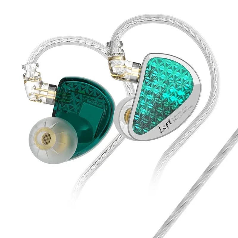 KZ AS16 PRO 8BA проводные наушники Изумрудный, blue no mic