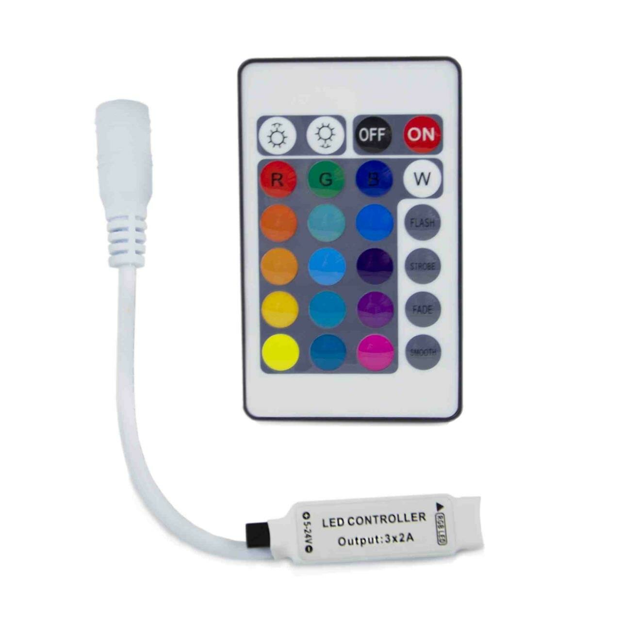 C4-15 Мини-контроллер для ленты RGB 12В/24В, 72 Вт, IR, пульт кнопочный