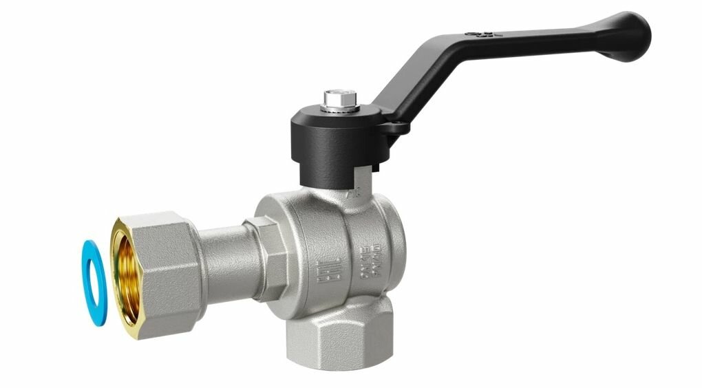 Кран шаровой латунный с накидной гайкой LD Pride 47.15. В-НкГк. У. Р Ду 15 Ру 40 рычаг, арт. LD 47.247.15