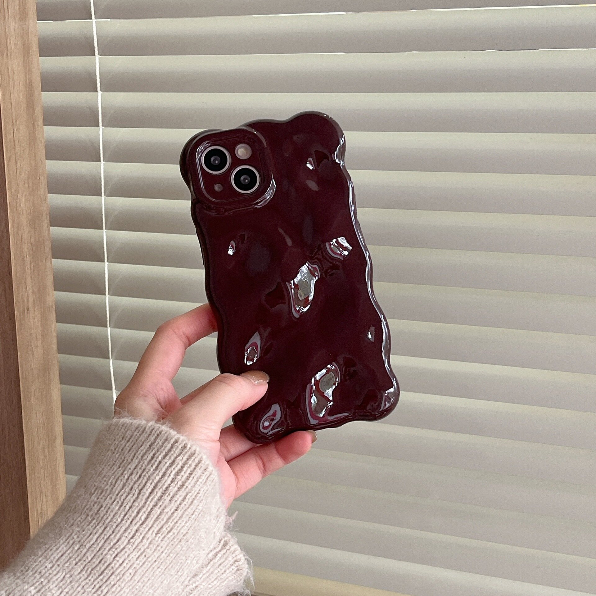 Макароны ins, для iPhone 16 Pro Max, красное игристое вино