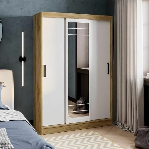 Шкаф-купе Кутюр , Тео ШКК-02, Дуб Крафт/Белый, 131х200х50 см.