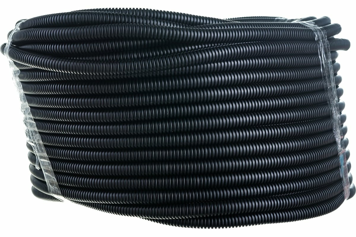 REXANT ППНг 9,8 мм гофрированная автомобильная труба разрезная негорючая бухта 50 м