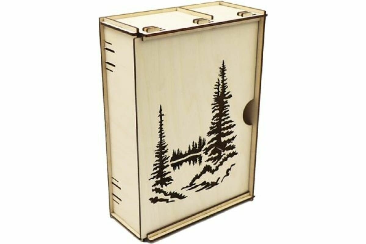 Коробка подарочная следопыт из фанеры, 180х80х250 мм