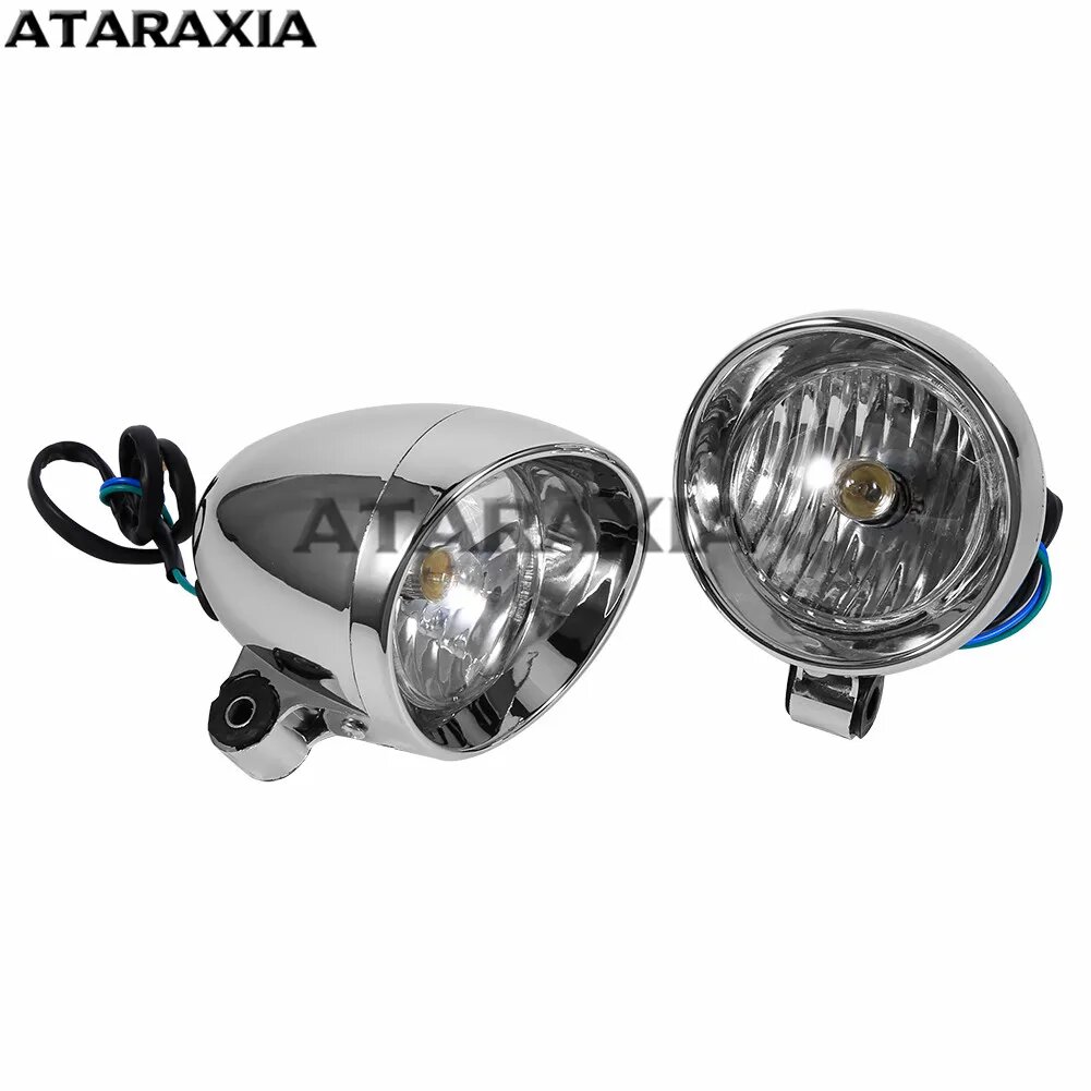 Универсальный кронштейн для крепления точечного светильника для мотоцикла, освещение дальнего света, держатель противотуманной фары, вспомогательный для Honda Yamaha Cafe Racer Fog Light