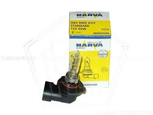 Лампа галогеновая hb3 12v 65w narva standard р20d