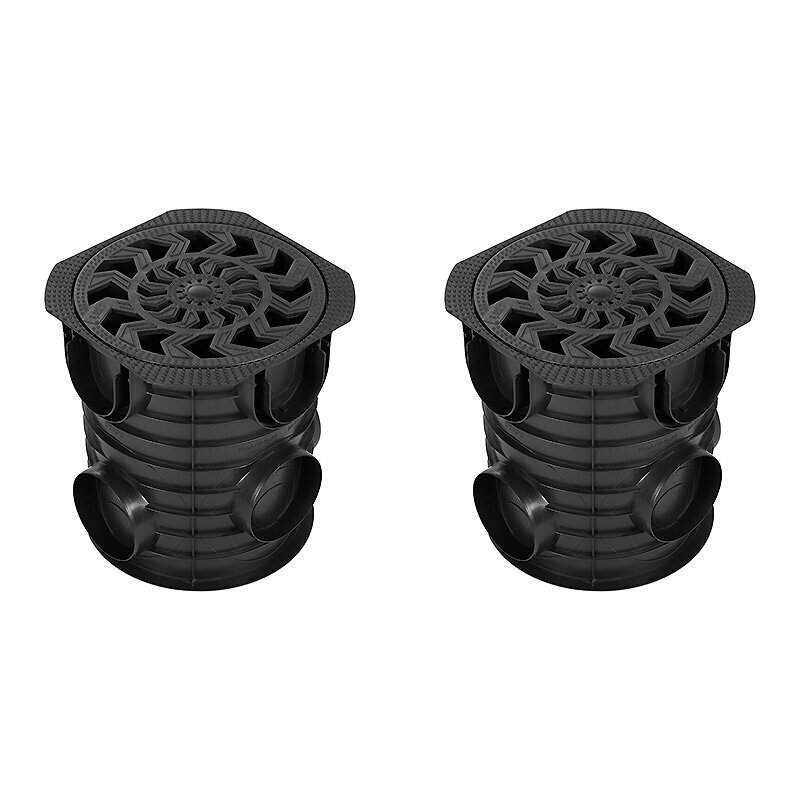 Дождеприемник пластиковый d300 мм черный (2 шт.)