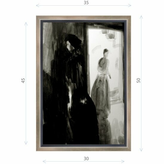 Картина Декор Депо Константина Малютина Свет и тень Матовый холст в раме 50х35 см