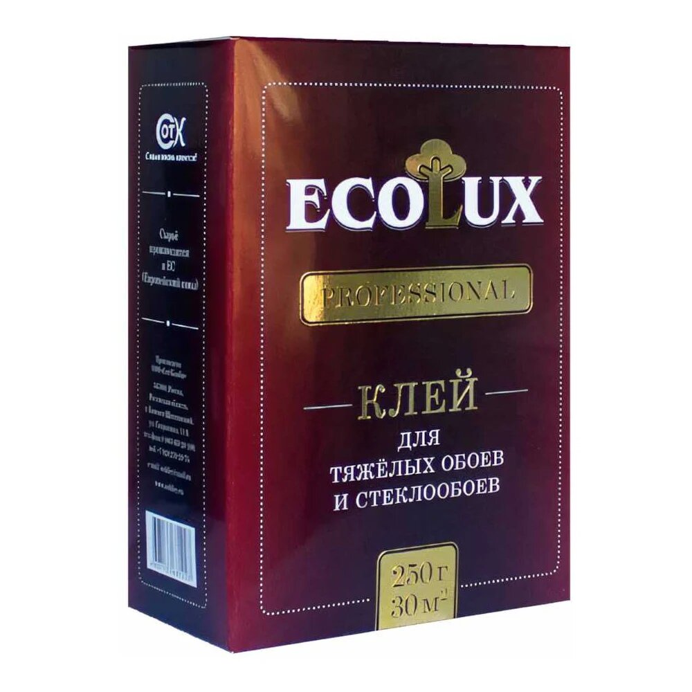 Клей для обоев ECOLUX PROFESSIONAL Стеклообои 250 г 4607133681227