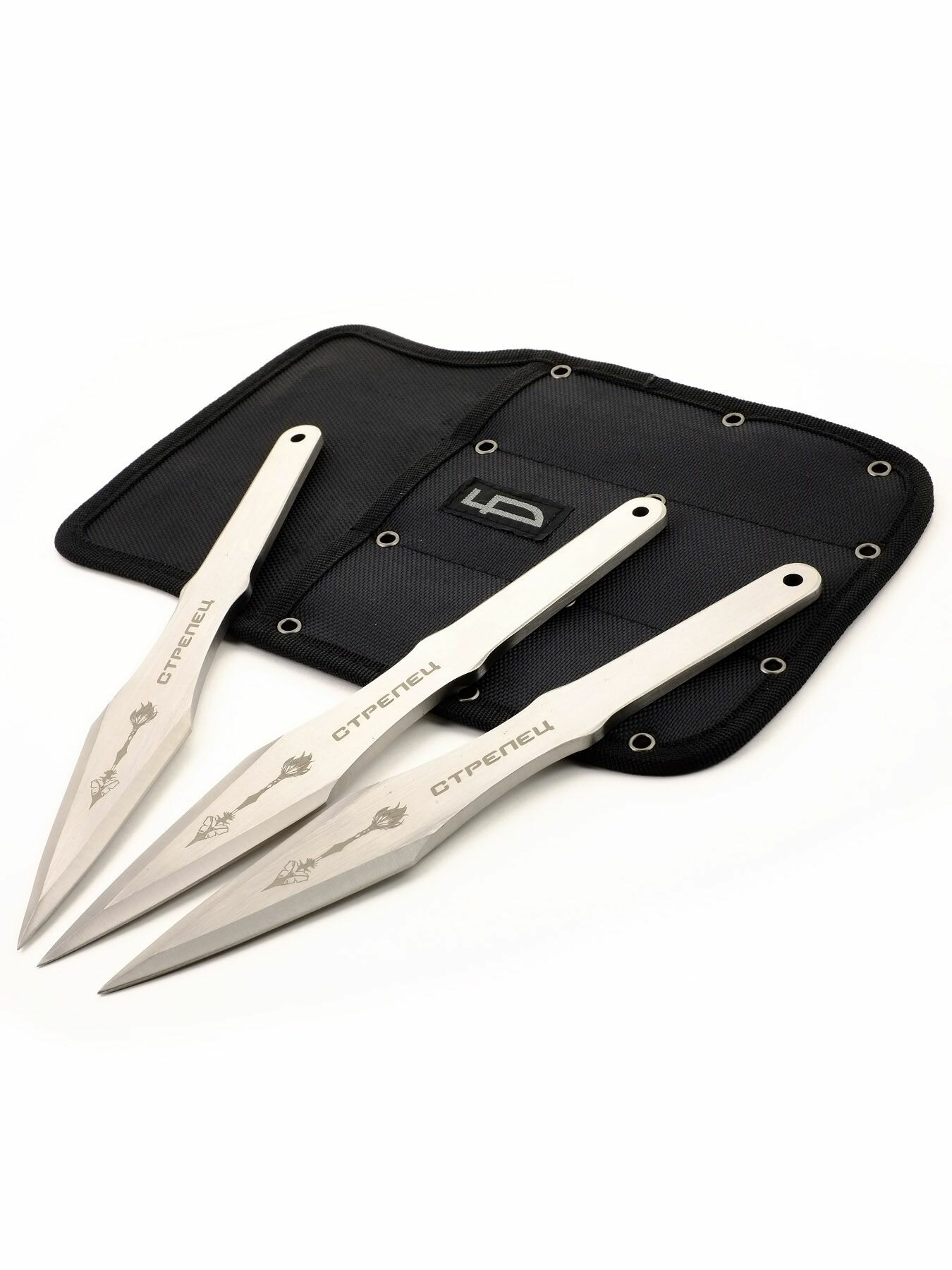 Набор ножей 3 шт без заточки разделочные Ножемир Баланс M-140STR СТРЕЛЕЦ в чехле на ремень