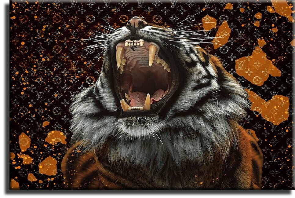 Картина "Оскал тигра" 110х73 см