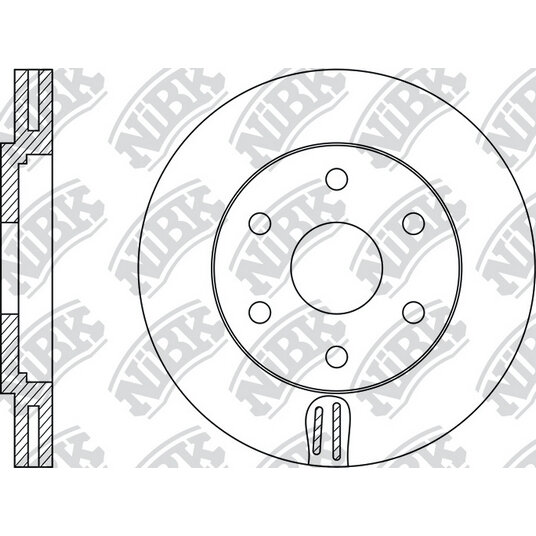 Диск тормозной передний вентилируемый для автомобиля Nissan Suzuki, NIBK RN1317 (2 шт.)