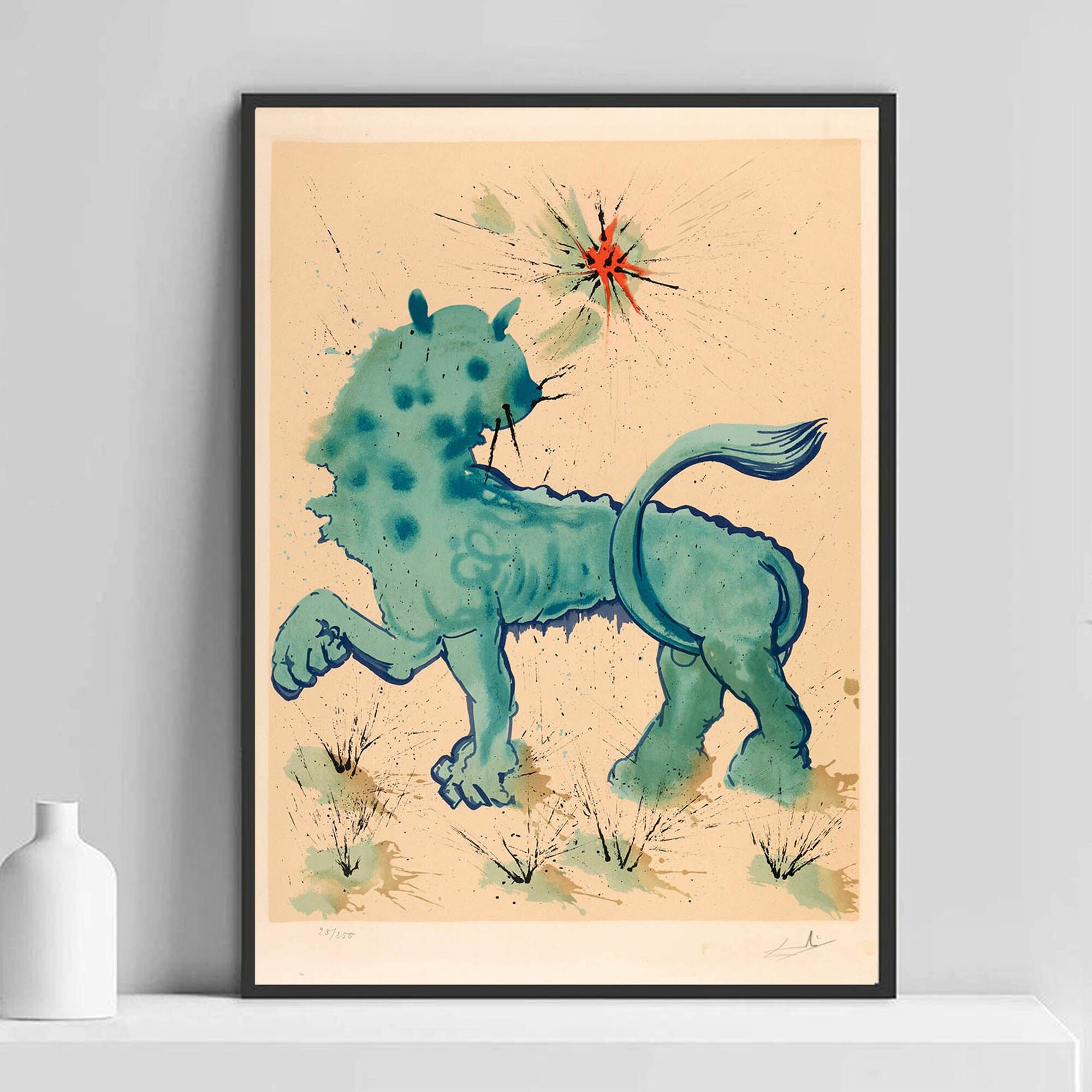 Постер Лев Сальвадор Дали, без рамы, размер А3