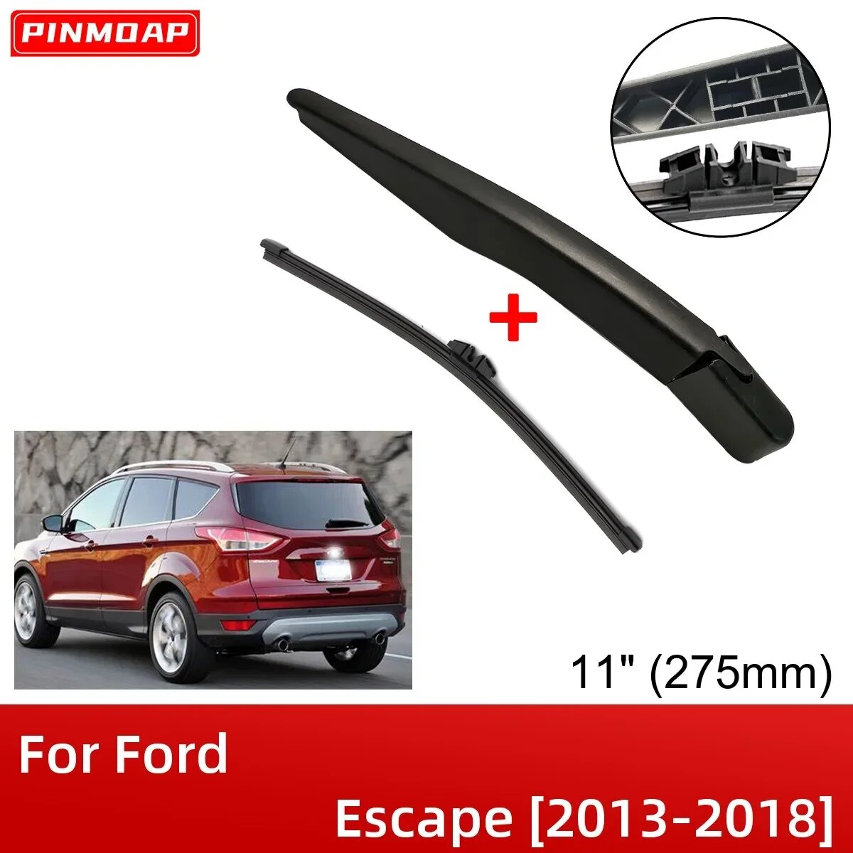 11 "275 мм комплект щеток и рычагов заднего стеклоочистителя для Ford Escape 2013-2018 лобовое стекло задняя дверь щетка от дождя