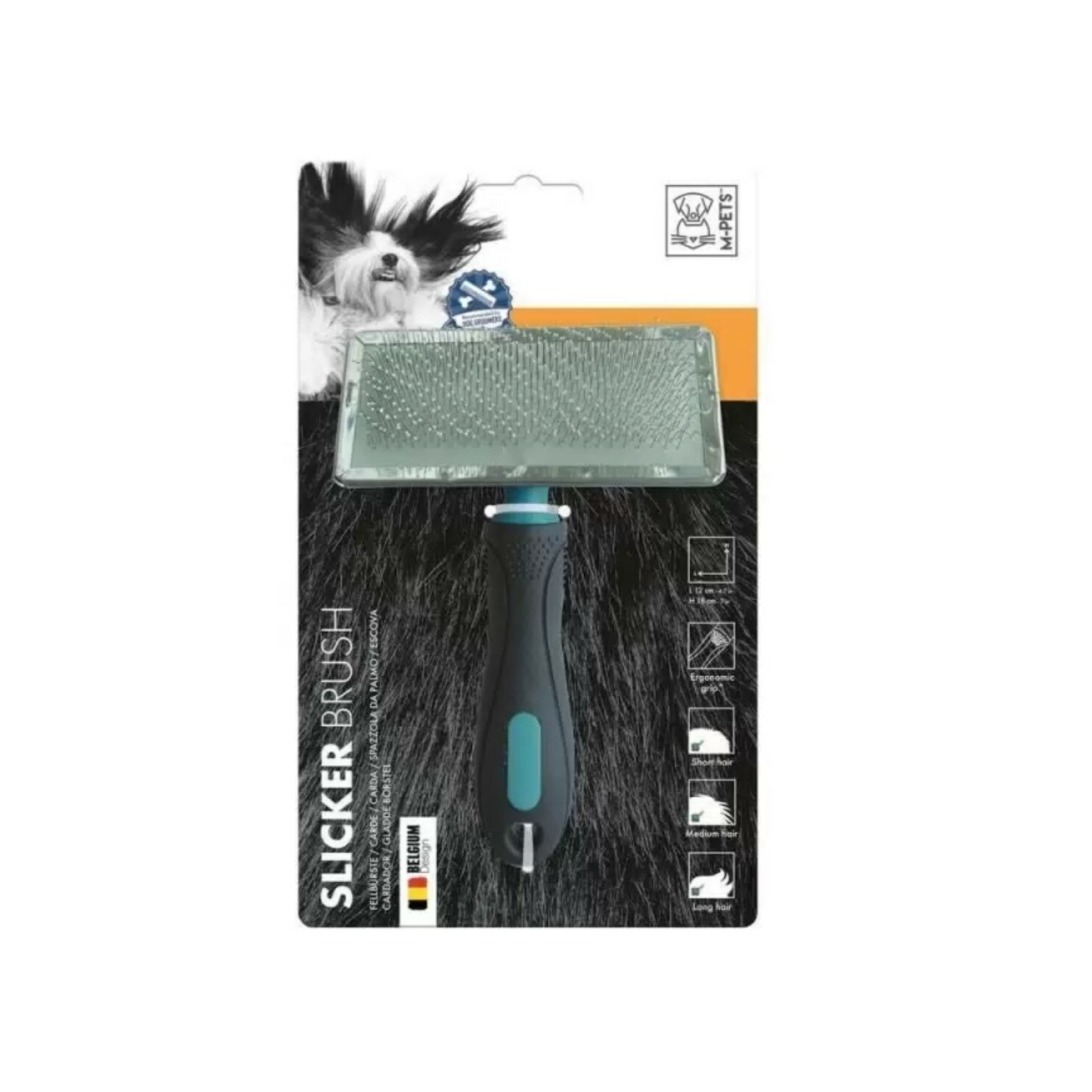 M-PETS Щетка-сликер пуходерка, 18 см