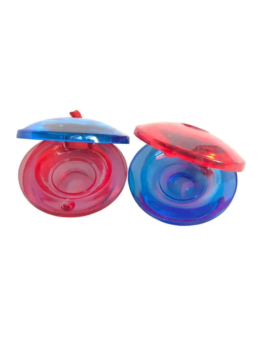 Кастаньеты детские пластиковые прозрачные пара для танца