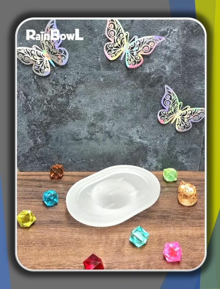 Мыльница Rainbowl FORA "Овальная" плоская стекло NG (119-302/NG)