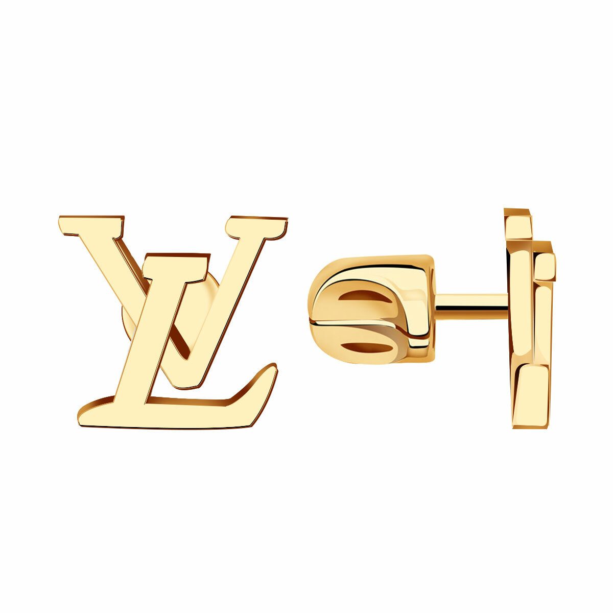 Серьги пусеты, красное золото, 585 проба