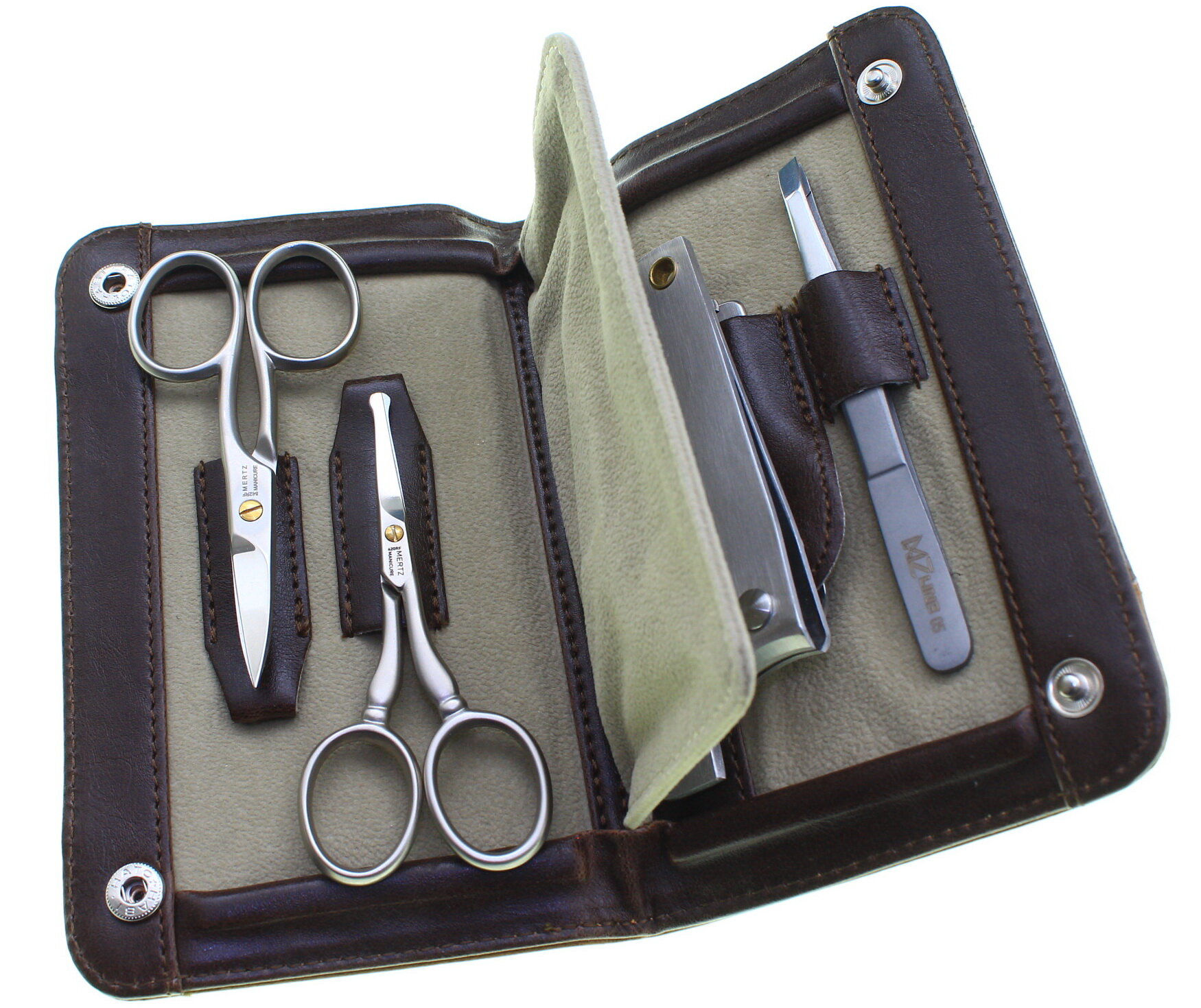 Мужской маникюрный набор Mertz 60018 из Германии, 5 предметов
