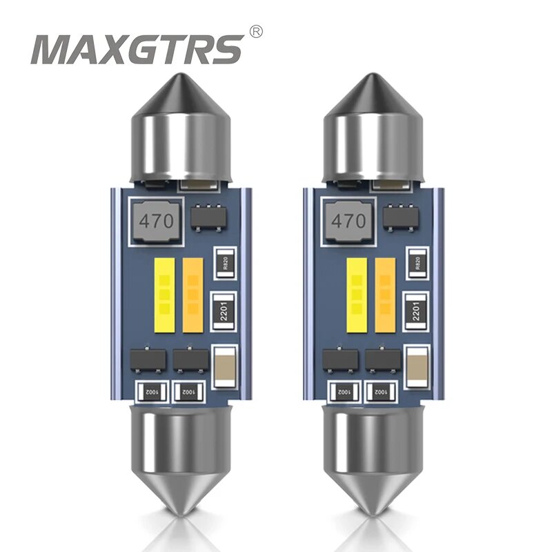 Светодиодные лампы C5W 31мм, белый/голубой, Festoon