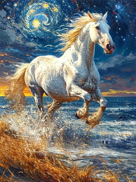 Алмазная живопись "Лошадь" 120 цветов MTdiyart AB FD Square 40x50, 120 Colors-2