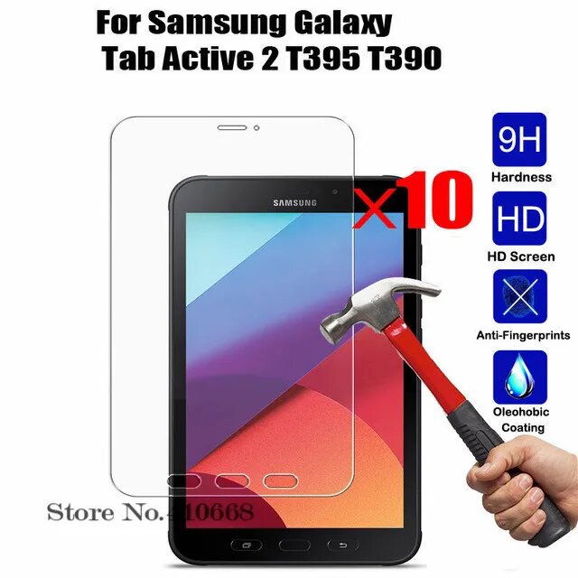 10 шт./лот 9H Закаленное стекло Защитная пленка для экрана для Samsung Galaxy Tab Active2 Active 2 8,0 T390 T395 SM-T395 SM-T390 планшет