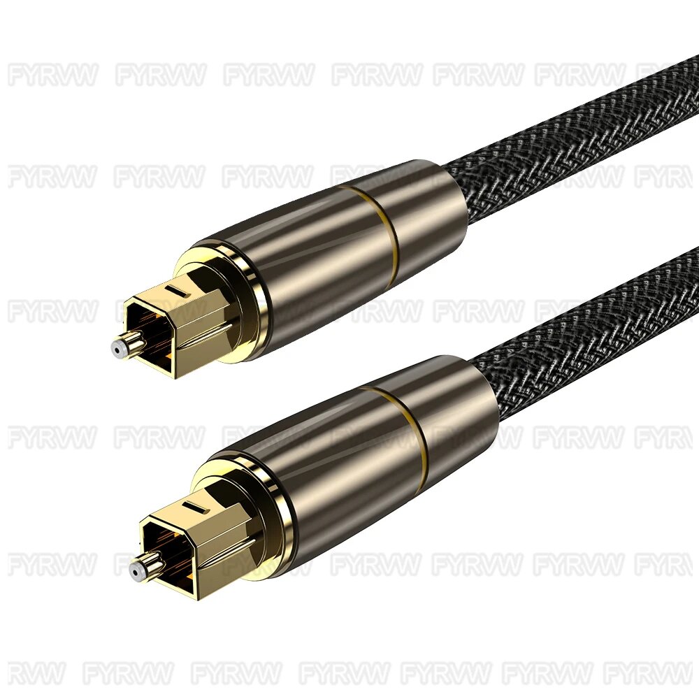 Оптоволоконный кабель SPDIF FYRVW 1 метр Metal Golden, 0.5m