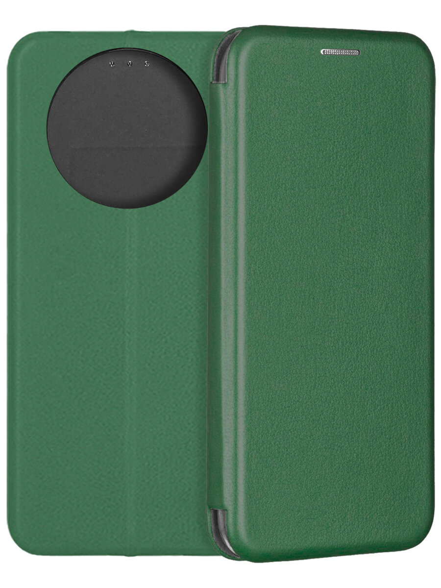 Чехол-книжка для Realme 13 5G зеленый / подставка, отделение для карт