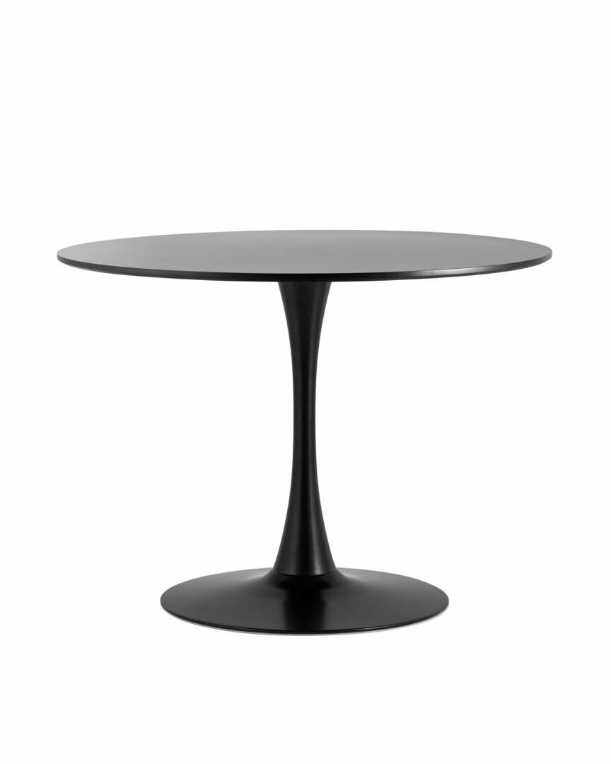 Stool Group обеденный Tulip D100 черный столешница МДФ ножка металл, 73*100*100 см, арт. УТ000036059