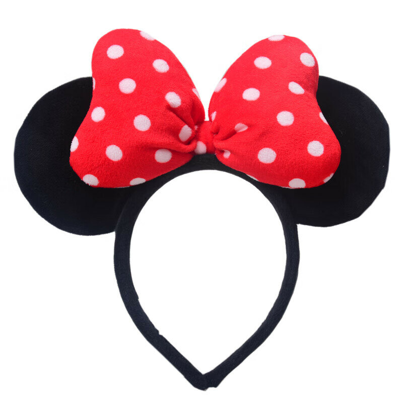 Disney Plush Toy, Official Hair Accessories, Cartoon Headwear, Mickey Mouse Accessories, Birthday And New Year Gifts, Minnie Mouse Headband