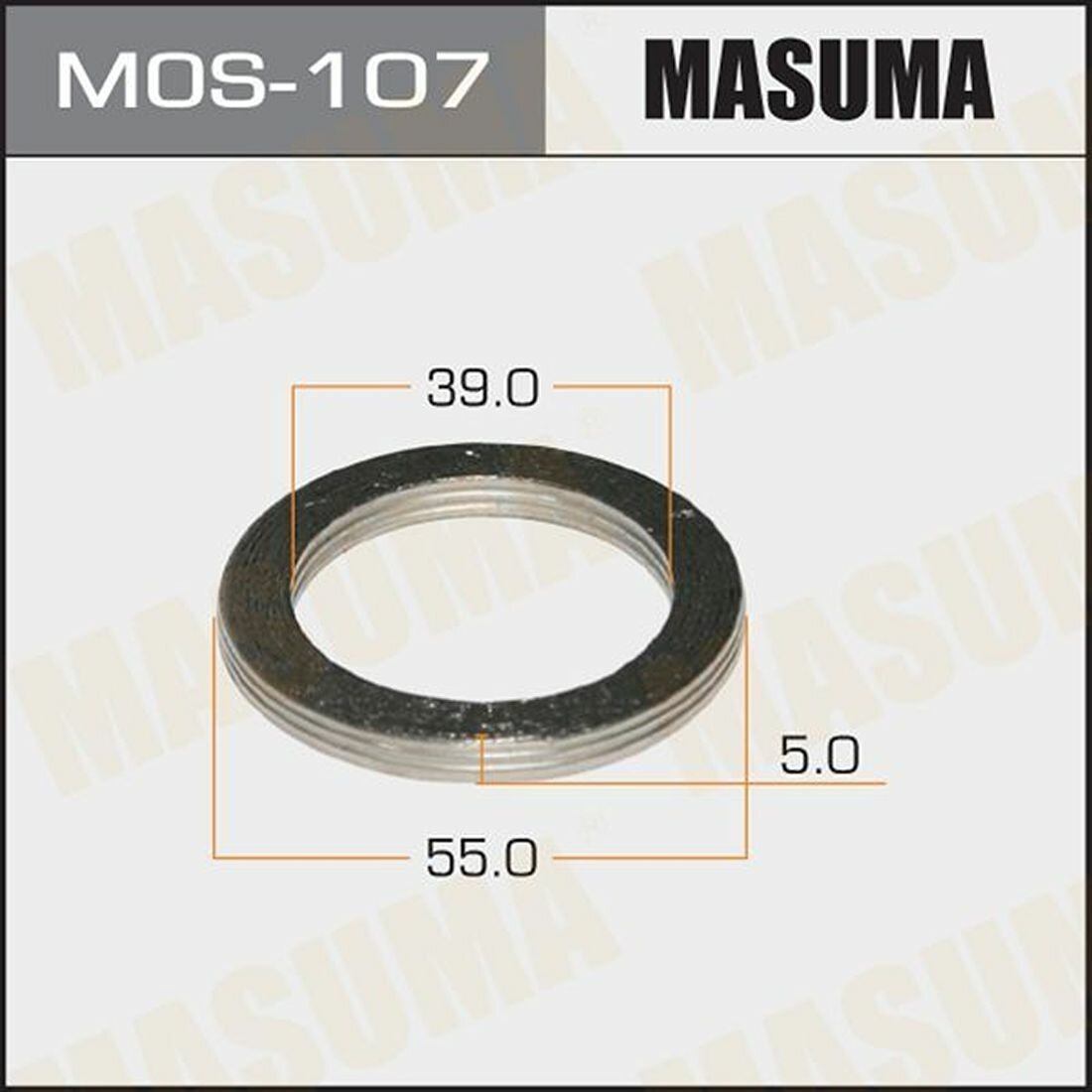 Кольцо уплотнительное глушителя Masuma 39х55 MOS-107 1шт.