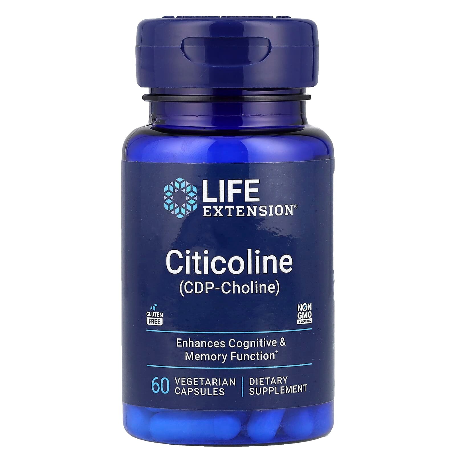 Цитиколин (ЦДФ-холин) Life Extension Citicoline (CDP-Choline), 60 капсул