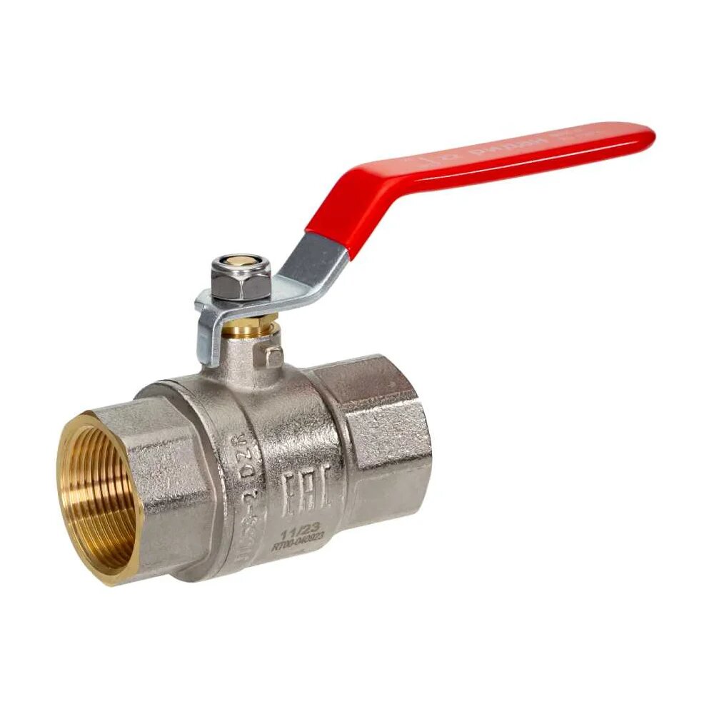 Кран шаровый Ридан ГОСТ59553-2021 PN40, DN20, внутр рез, латунь 065B8308RG, полнопроходной, неразборный корпус