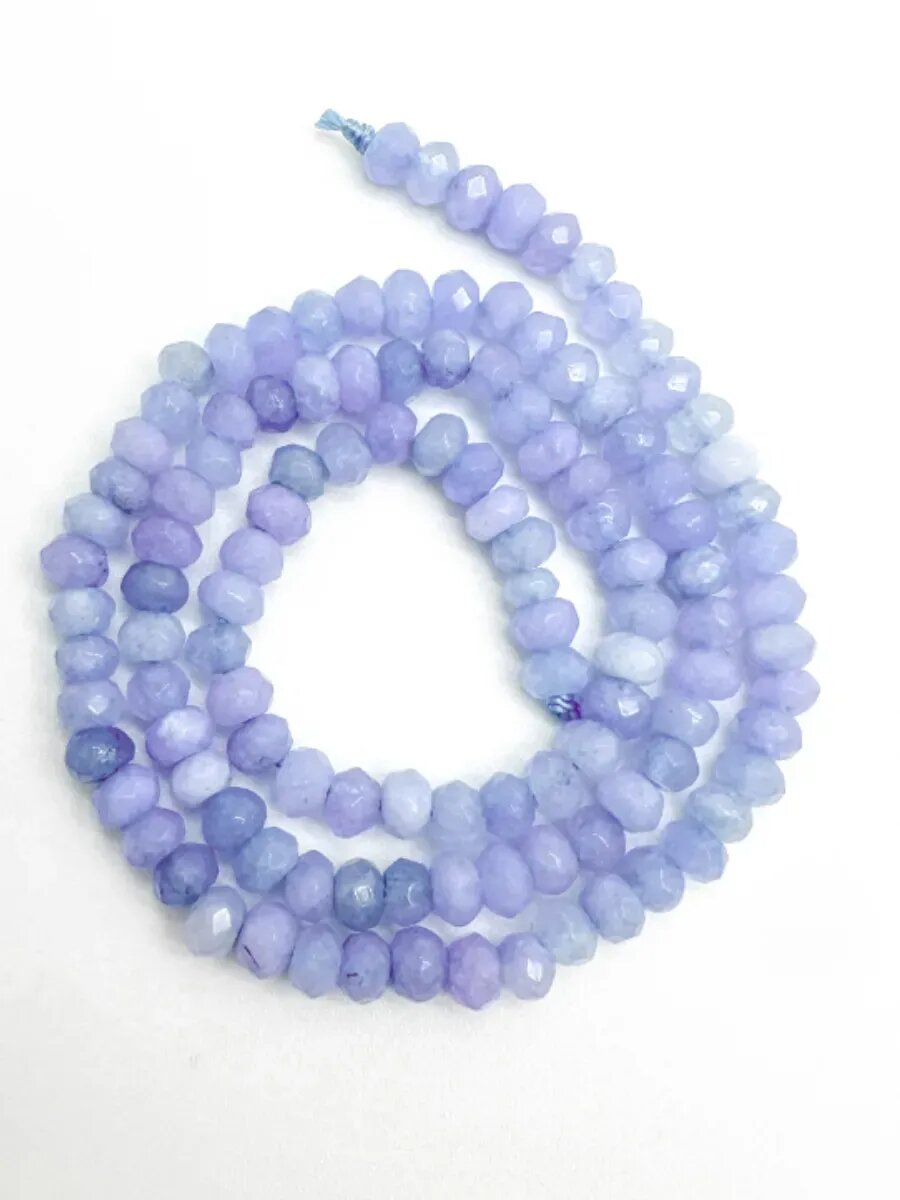 1073 Уникальные бусины лилово-голубого агата 3x4мм 1 шт люкс