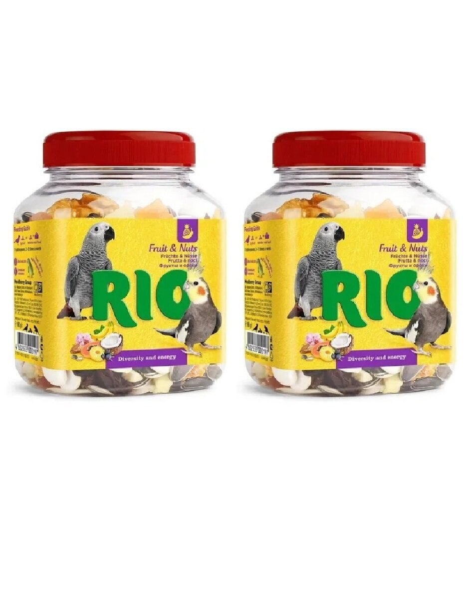 RIO Лакомство для птиц Фрукты и орехи 160г (2 штуки)