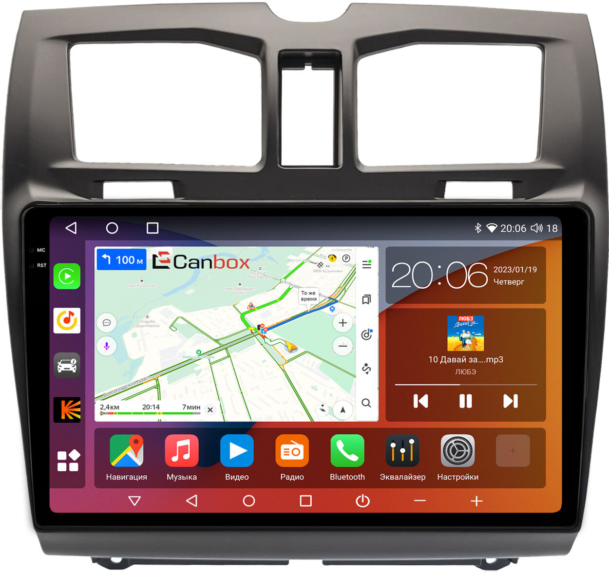 Штатная магнитола Canbox EVO 2K 5816-9-0497 для Lada Kalina 2 2013-2018 на Android 14 (4G-SIM, 8/256, DSP, QLed, AI, 360)