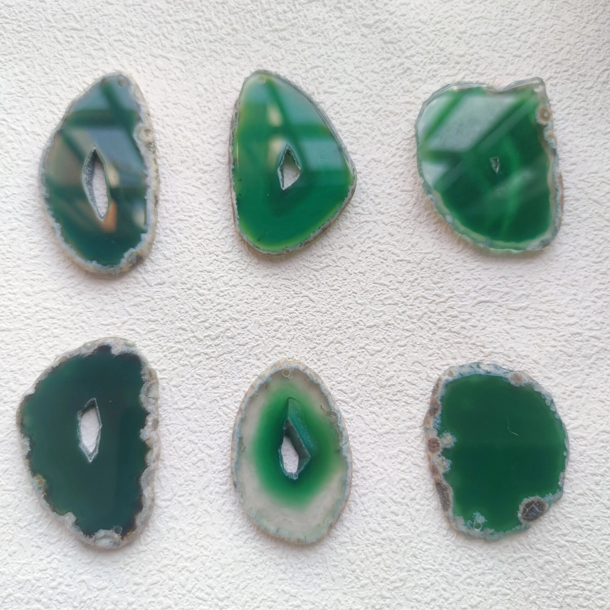 1 шт. натуральный агат жеода полированный нерегулярный кристалл ломтик камень с отверстием DIY кулон минерал украшение дома целебный кристалл